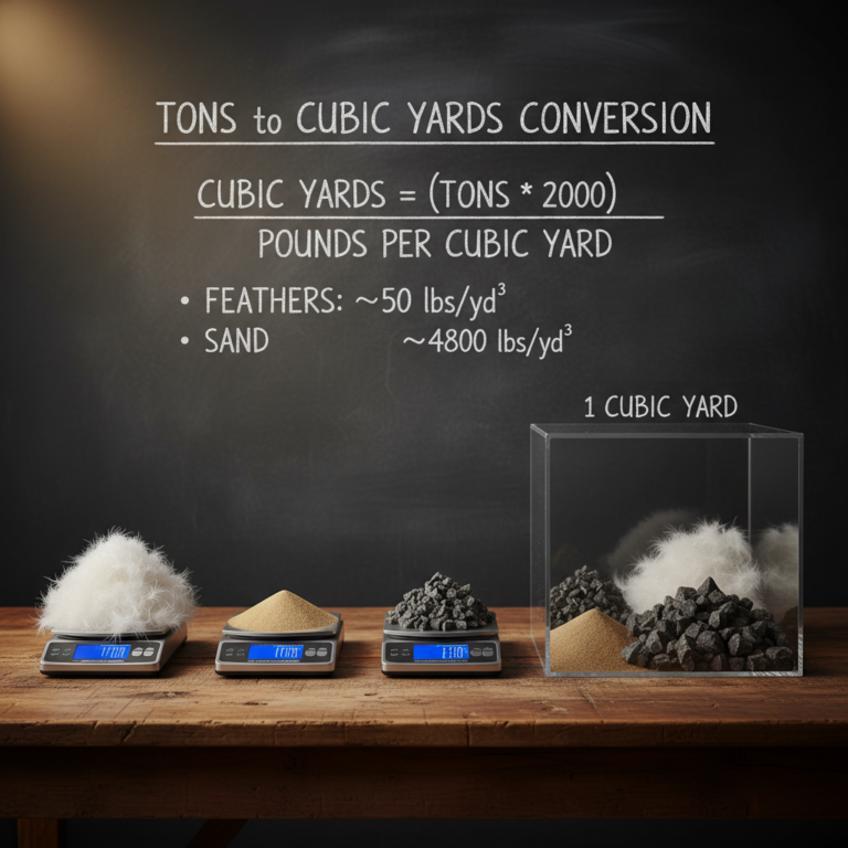 Convert Tons to Cubic Yards: The Pro's Formula for 2026